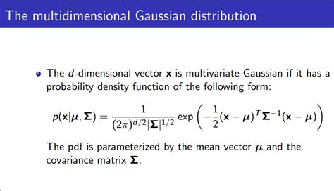 Archived Post First Look On Multidimensional Gaussian Distribution