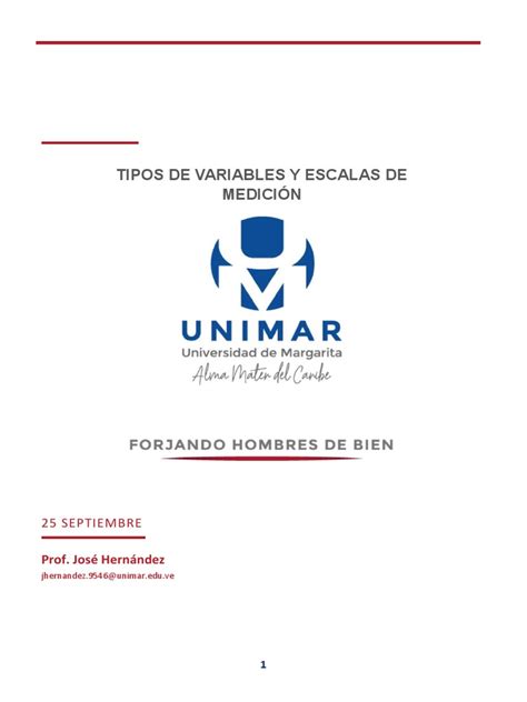 Variables Y Escalas De Medicion Pdf Nivel De Medida Estadísticas