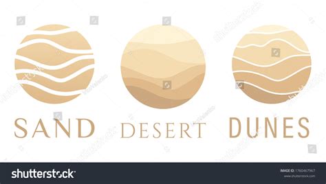 Sand Dunes Beach Desert Abstract Template Stock Vector Royalty Free