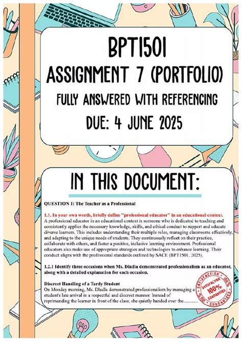 Bpt1501 Assignment 7 Portfolio Semester 1 Memo Due 4 June 2025