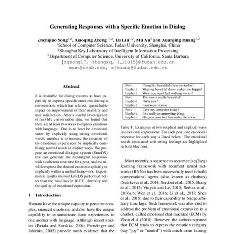 Generating Responses With A Specific Emotion In Dialog Acl Anthology