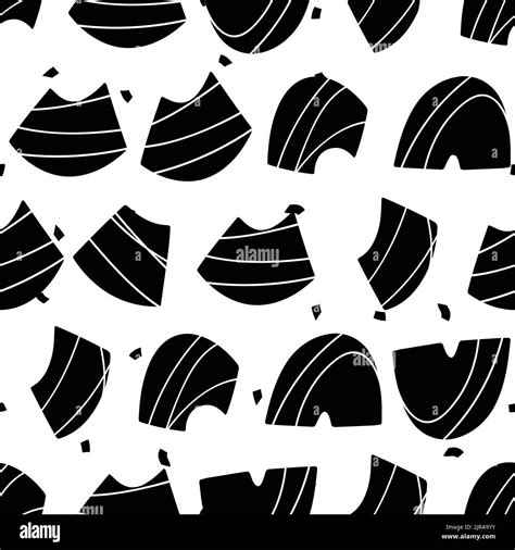 Vector Geometric Seamless Pattern Repeating Abstract Black And White Background Stock Vector