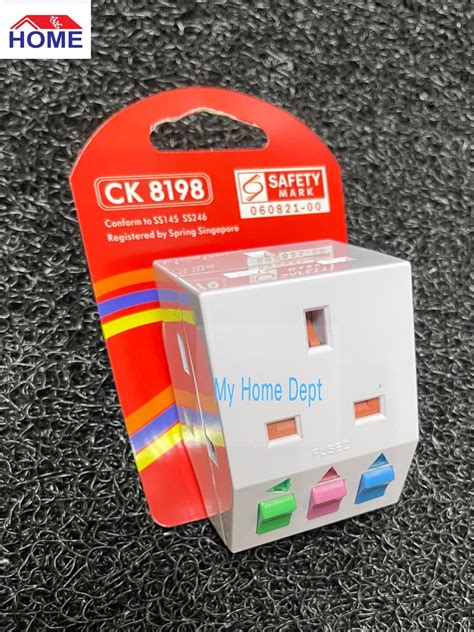 3 Way Adapter With Individual Switch Multi Plug Adaptor With Individual Switch Lazada Singapore