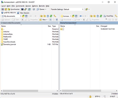 Don T See Any Files In Directory With Winscp Installation Home Assistant Community