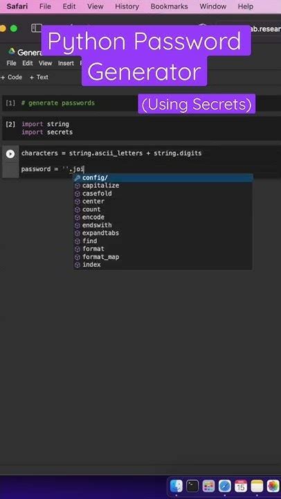 Python Password Generator Using Secrets Programming Code Python