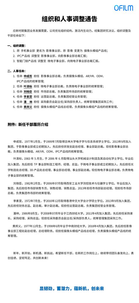 新闻资讯 欧菲光