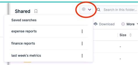 saved search queries egnyte