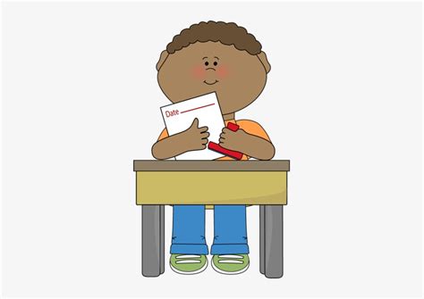 Sitting At Desk Clip Art