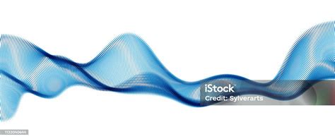 음파 파티클 흐름 모션 효과 동적 벡터 추상적인 배경입니다 3d 모양 도트 혼합 메쉬 미래 기술 편안한 벽지 0명에 대한 스톡