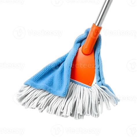 A Blue And Orange Mop With A White Cleaning Head 59218577 Png