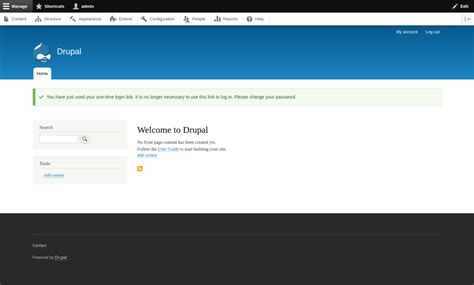 install and run drupal from a single command