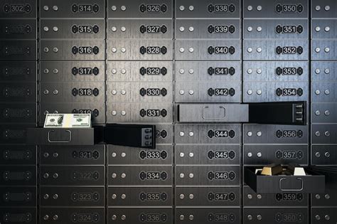 Premium Photo Open Safety Deposit Boxes In Bank