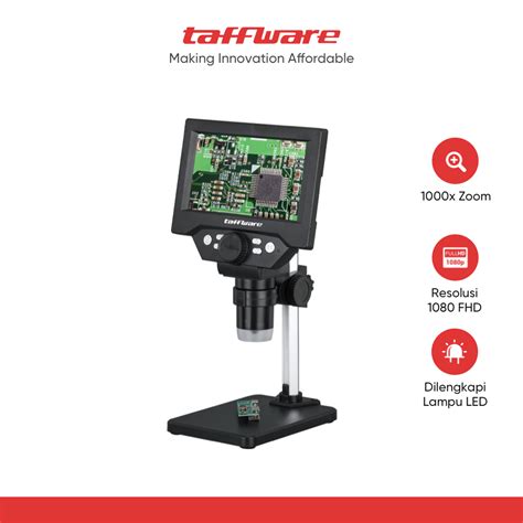 Jual Taffware Mikroskop Digital 10 Mp Pembesaran 1000x Led Display G5