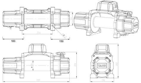 Full Size Winch Dimension Comparison Chart Carbon Offroad