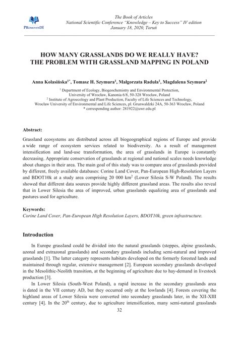 Pdf How Many Grasslands Do We Really Have The Problem With Grassland