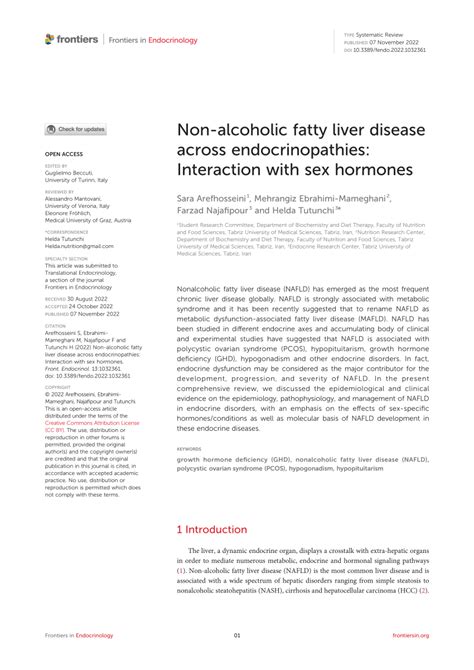 Pdf Non Alcoholic Fatty Liver Disease Across Endocrinopathies