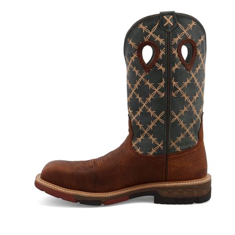 Twisted X Mens Mocha And Slate Western Work Boot Mxbn002 Russells