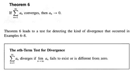 Calculus Theorem For Convergence Of A Series Mathematics Stack Exchange