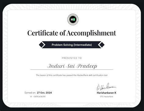 Induri Sai Pradeep On Linkedin Hackerrank Problemsolving