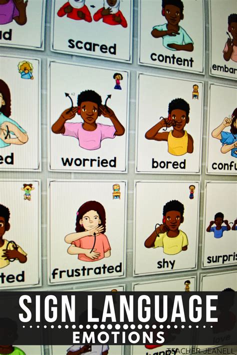 Printable Asl Emotions Chart Printable World Holidayfeelings Cards