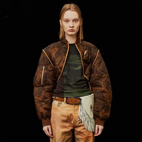 Camo Quilted Bolero Jacket Brown 하고 Hago