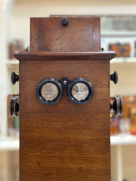 Proantic Parquet Table Stereoscope With 49 Stereo Nudes Circa 1890