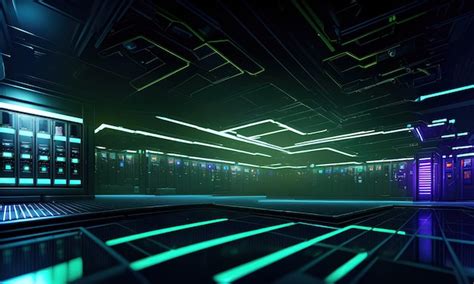 Premium Photo Network And Data Server Room Hosting Internet 3d