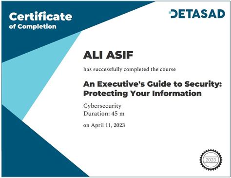ali asif on linkedin detasad training cybersecurity