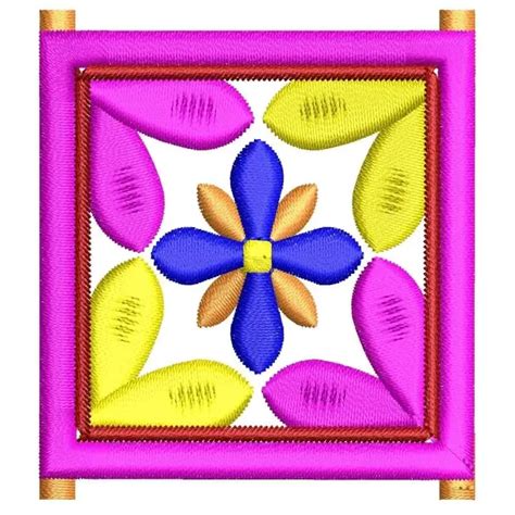 Square Floral Block Freebie Design