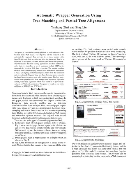 Pdf Automatic Wrapper Generation Using Tree Matching And Partial Tree