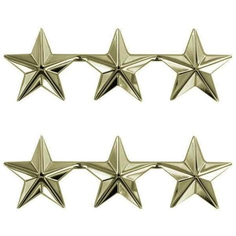 Gold Stars 3 Star Clutch Back Military Insignia And Tactical Gear Hub