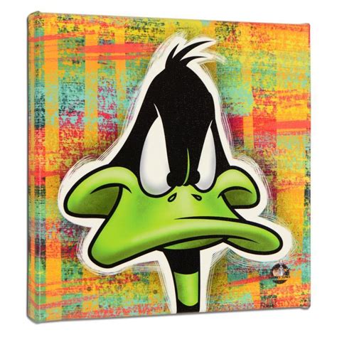 Looney Tunes Daffy Duck Le 10x10 Giclee On Gallery Wrapped Canvas