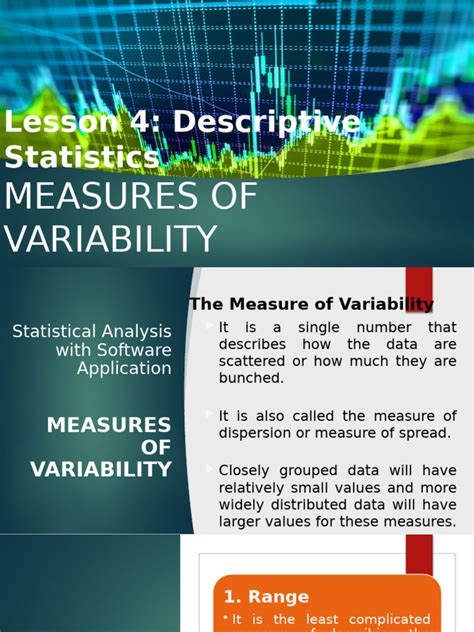 Lesson 4 Measures Of Variability Pdf Variance Data Analysis