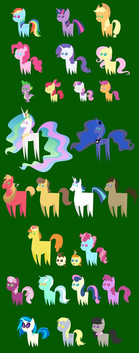 Mlp Simplified V2 27 Characters By Vladar4 On Deviantart