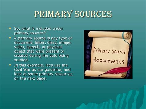 Primary Vs Secondary Sources Ppt