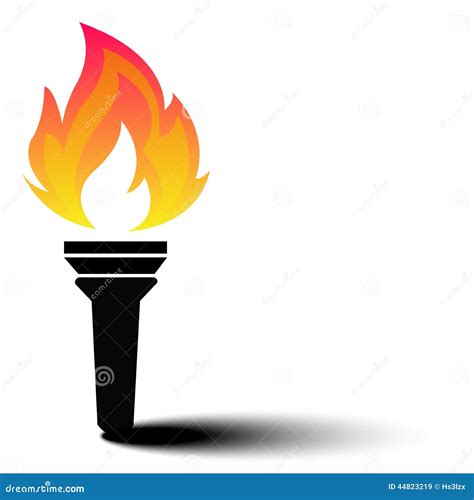 Torch Flame Vector With Shadow Stock Vector Illustration Of Eps10 Fire 44823219