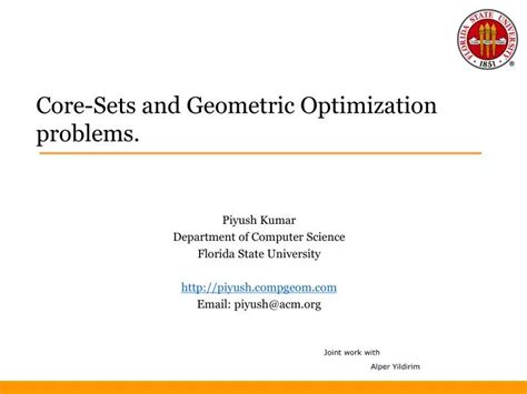 Ppt Core Sets And Geometric Optimization Problems Powerpoint