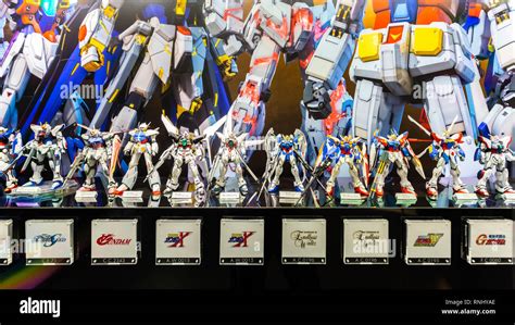 Tokyo Japan October 18 2018 The Display Of Plastic Model Mobile Suit Gundam In Gundam