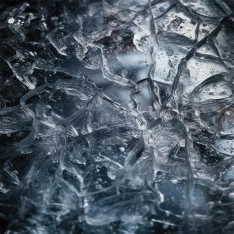 Premium Ai Image Ice Texture Background With Reflections Generative Ai