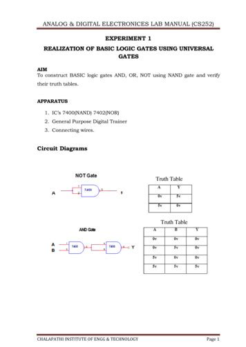 Circuit Diagram Of Universal Gates Pdf