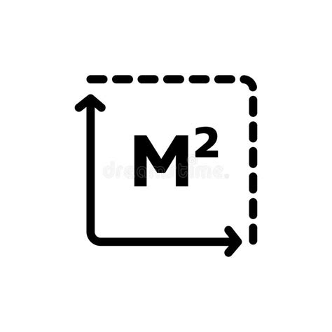 Area And Dimension Icon Set Square Size Space Plot Room Vector Symbol In A Black Filled And