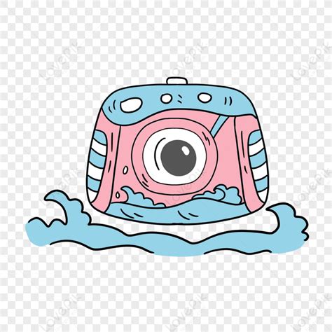 푸른 바다 일러스트 만화 귀여운 카메라 아이콘입니다장식물식물 장식 Png 일러스트 무료 다운로드 Lovepik