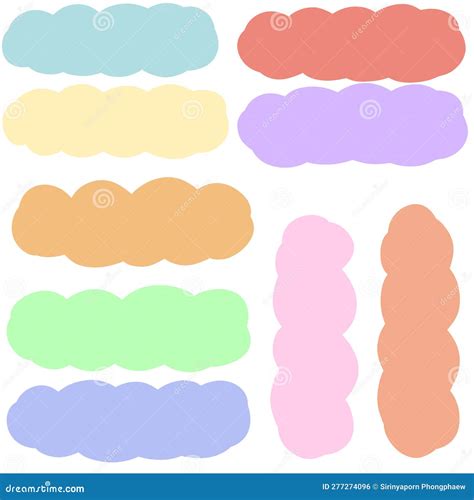 Colored Cloud Speech Bubbles Template Stock Vector Illustration Of Template Cartoon 277274096