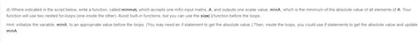 Solved Function Will Use Two Nested For Loops One Inside