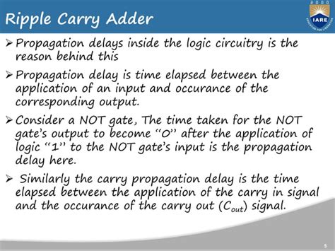 Ripple Carry Adder Pptx