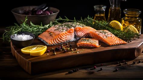 Fried Fish On A Cutting Board With Spicesgenerated By Ai Stock