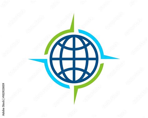 Compass Globe Stock Vector Adobe Stock