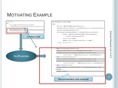 Surfexample Recommendation Of Exception Handling Code Examples Pptx