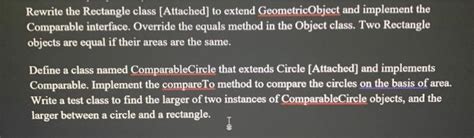 Solved Rewrite The Rectangle Class Attached To Extend