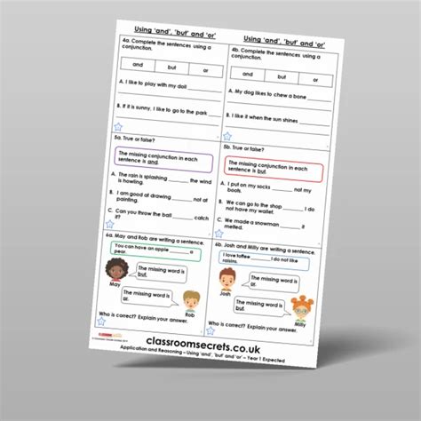 Year 1 Using And But And Or Application And Reasoning Resource Classroom Secrets